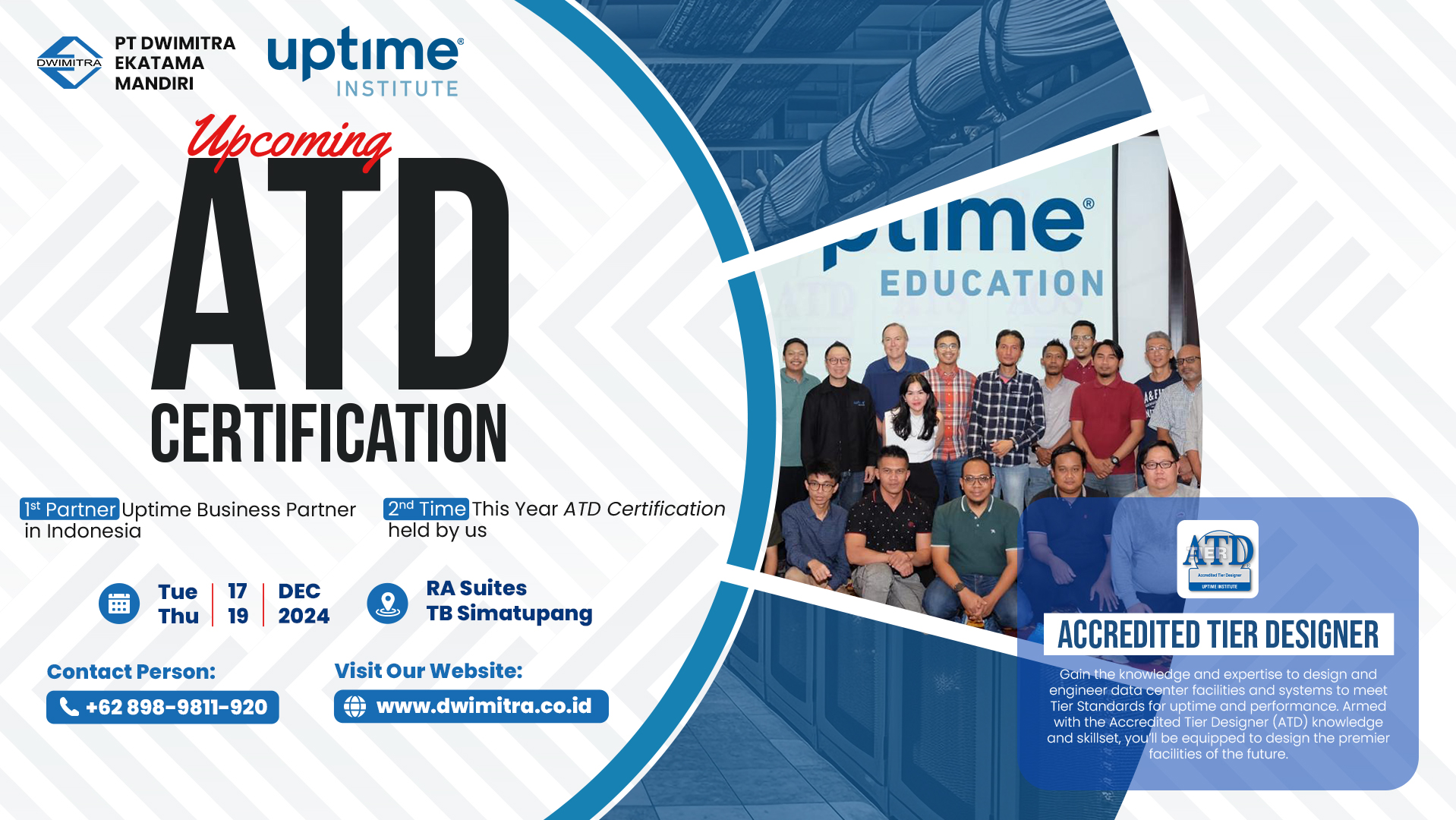 Upcoming ATD Certification – PT Dwimitra Ekatama Mandiri